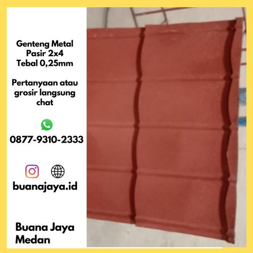 Jual Genteng Metal Pasir 2x4 0,25mm Atap Roof Merah Hitam Medan - Hitam ...