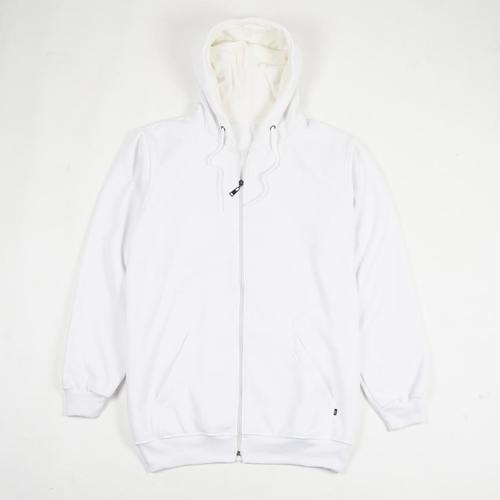 Promo Jaket Sweater Polos Hoodie Zipper Putih - Premium Quality - Putih ...