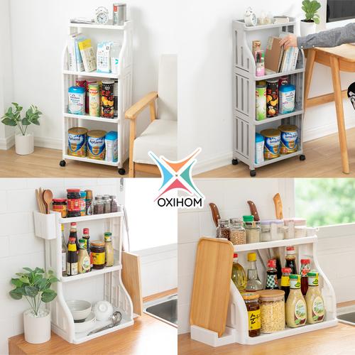 Promo Oxihom Rak Dapur Susun Plastik Tempat Penyimpanan perlengkapan ...