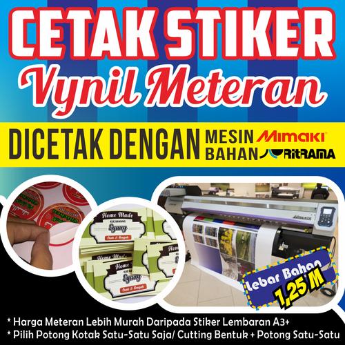 Jual CETAK STIKER VYNIL METERAN BAHAN RITRAMA LEBAR 1,2M - + Half Cut ...