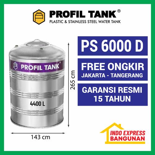 Jual TANGKI/TOREN AIR STAINLESS STEEL DATAR PROFIL TANK PS 6000 D - Kab ...