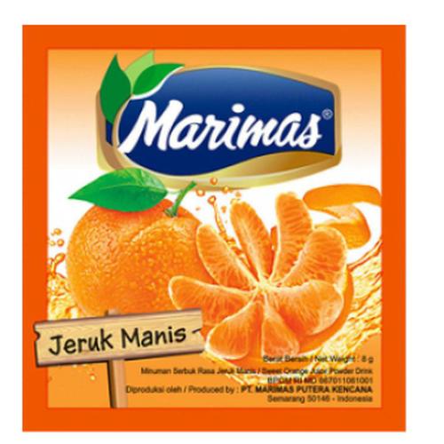 Jual Marimas Minuman Sachet Rasa Jeruk [8 gr /120 sachet /1 bal ...