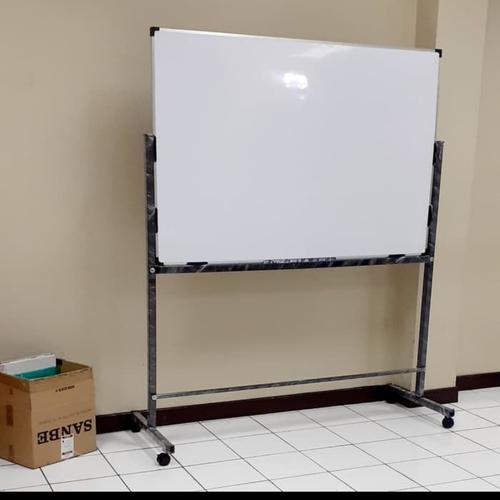 Jual papan tulis kaki roda/whiteboard standing roda uk 100x150cm - unit ...