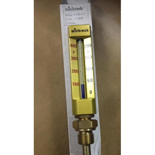 Jual Termometer Pipa Wiebrock 0-200 C panjang stik 6cm drat 1/2" NPT ...