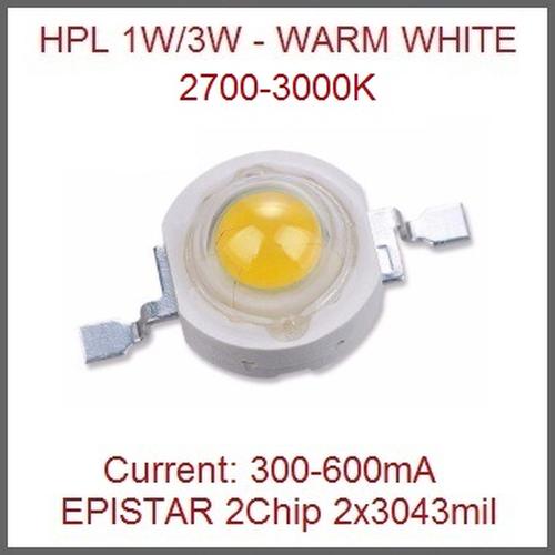 Jual HPL / LED 1W Warm White Epistar 2Chip 2x3043mil / 2700-3000K ...