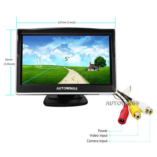 Jual Monitor LCD 5 Inch RCA Input Rear View Layar Parkir Mobil HD Video ...