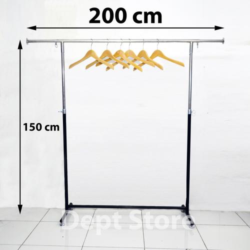 Jual Rak Gantungan Baju Tarik Stand Hanger Pakaian - Gawangan Minimalis ...