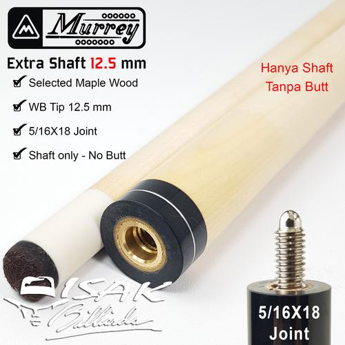 Jual Extra Shaft Murrey Cue 12.5 mm Billiard Cues Stick Kepala Stik ...