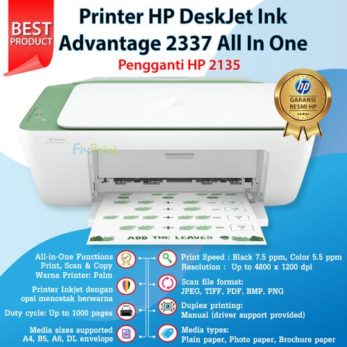 Jual Printer HP DeskJet Ink Advantage 2135 All-In-One New Print Scan Copy - 2336 White - Jakarta ...