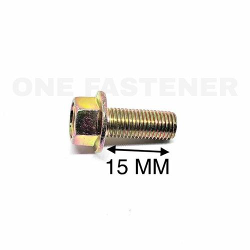 Jual Baut Flange Bolt M10x15 Kuning 1.25 Baut 14 topi Flange 1.5cm M10 ...