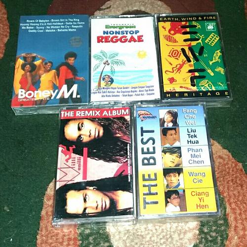 Jual Kaset Pita Earth Wind Fire Boney M Nonstop Reggae Milli Vanilli ...