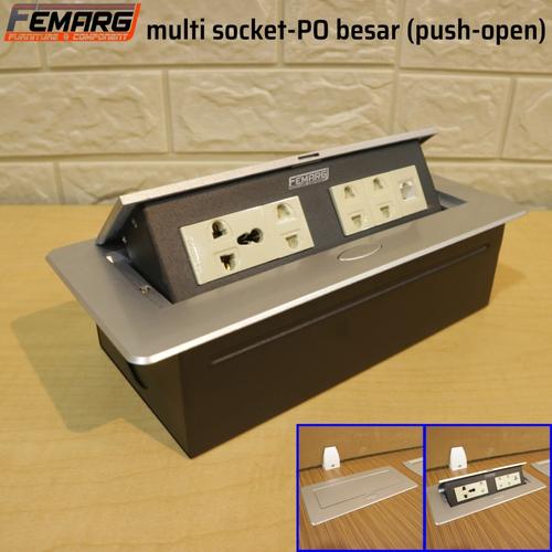 Jual 270mm. STOP KONTAK COLOKAN MULTI SOCKET MEJA MEETING LANTAI FEMARG ...