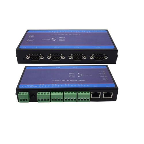 Jual 4 Ports Serial Server RS232 RS485 RS422 To Ethernet Modbus RTU TCP ...