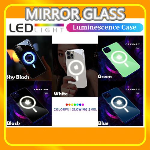 Jual Casei Phone 12 Pro Max 12 Pro LUMINOUS TPU Mirror LED LIGHT ...