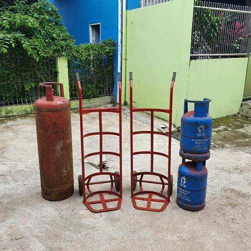 Jual troli angkut tabung gas 50kg/ lori angkut barang/ trolley/ lorry ...