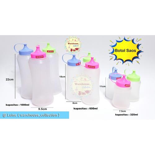 Jual BOTOL SAOS/ KECAP 1000ml,600ml DAN 325ml MURAH / harga per-biji ...