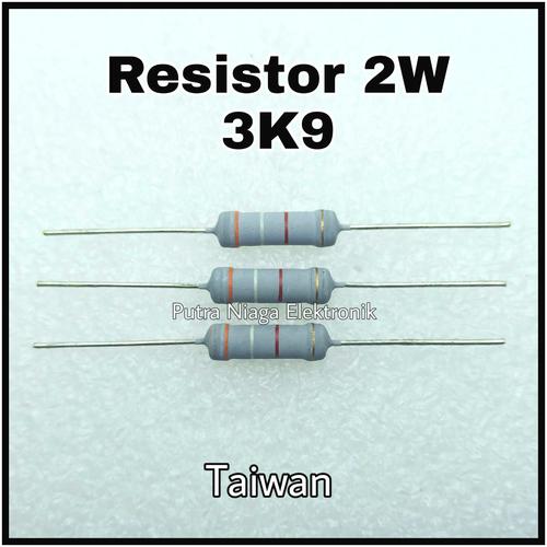 Jual Resistor 3K9 2W Taiwan 3,9K ohm 2Watt 3.9K 2 Watt - Kota Bandung ...