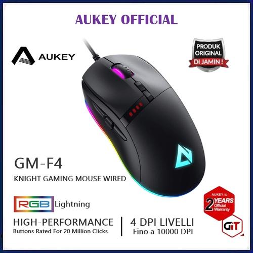 Promo Aukey GM-F4 Knight Gaming Mouse RGB Wired with 10000 DPI GMF4 F4 ...