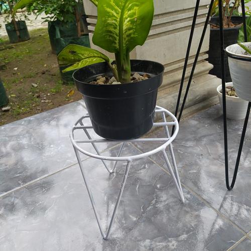 Jual dudukan/ standing pot bunga mini T20CM dan D20CM - Putih, T30cm ...