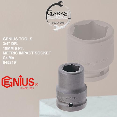 Jual Impact Socket Genius Tools 3/4 Inch 19mm Impact Shock - Jakarta ...