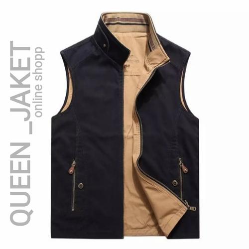 Jual jaket rompi pria keren/rompi bulak balik/rompi motor/rompi terbaru ...