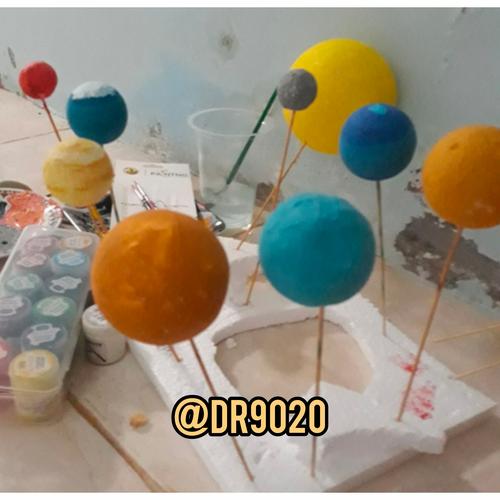 Jual paket tata surya planet antariksa diy sterofoam gabus prop alat ...