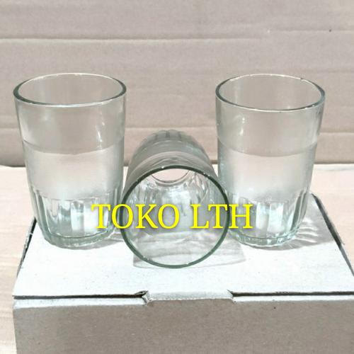 Jual PER 6 PCS GELAS MINUM POLOS HS / GELAS BELING KACA KOPI BENING ...