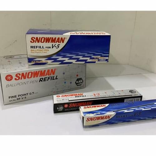 Jual pulpen snowmen v5 Refill (12pcs) - Hitam - Jakarta Utara - MENTARI ...
