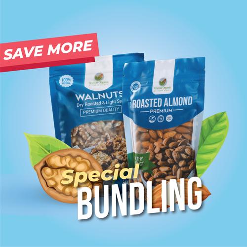Jual Special Bundle Roasted Walnut 250gr dan Roasted Almond 150 - Kota ...