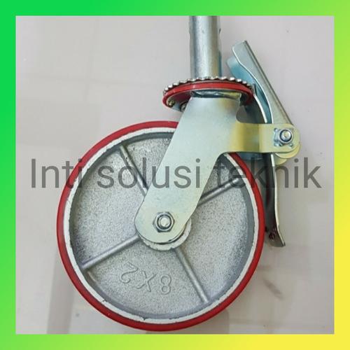 Jual roda scaffolding 8 inch PU heavy duty rem | roda steger - Jakarta ...