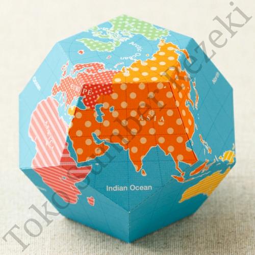 Jual Paper Craft Globe Colorful Puzzle Miniature Bola Dunia Bumi Global ...