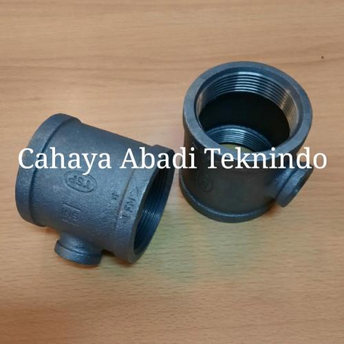 Jual Reducer Tee Steam drat 3/4 x 1/2"(inch) Vlok tee besi hitam TSP ...