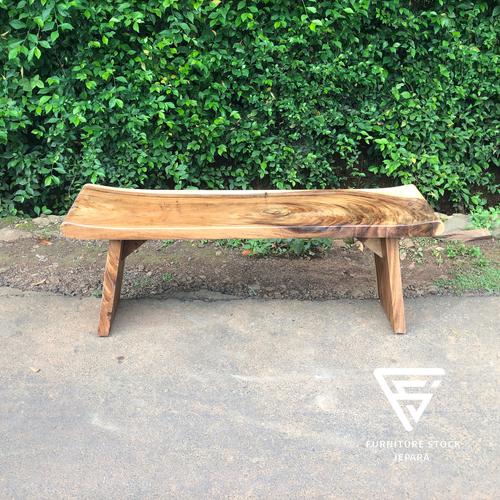 Jual kursi bench kayu teras kursi bench solid suar trembesi 120x30x45cm ...