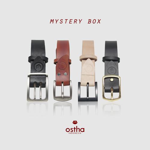 Jual MYSTERY BOX - VEGTAN LEATHER BELT - SABUK KULIT NABATI - Hitam, 34 ...
