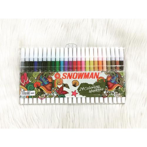 Jual Snowman Coloring Marker 24 pcs Spidol Warna Snowman Isi 24 Warna ...