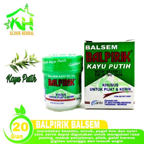 Jual Balsem Balpirik Kayu Putih 20gram/Obat Gosok - Jakarta Timur ...
