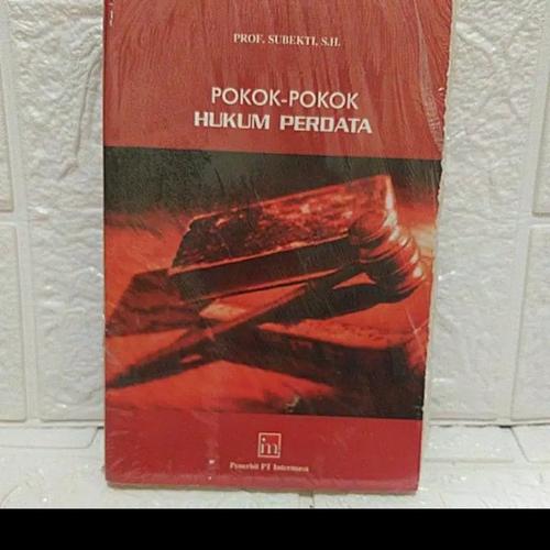 Jual BUKU POKOK POKOK HUKUM PERDATA By. Prof. Subekti S.H - Jakarta ...