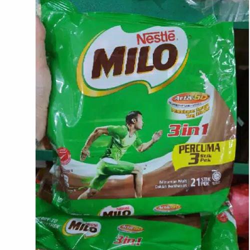 Jual NESTLE milo 3in1 malaysia sachet free 3 - 18/21 random - Jakarta ...
