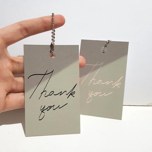 Jual Gift Tag/ Hang Tag/ Souvenir/ Kartu Ucapan Thankyou Hijau (25pcs ...