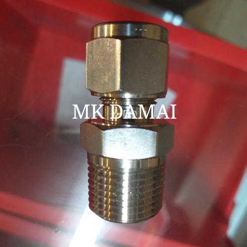 Jual Male connector SS 316 OD 1/2" x 1/2" NPT / Stainless steel 316 ...