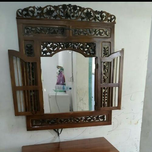 Jual frem kaca cermin krepyak diding ukir dari kayu jatu - Kab. Blora ...