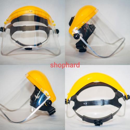Jual FACE SHIELD HELM APD KUNING FULL FACE COVER MUKA ANTI DROPLET ...