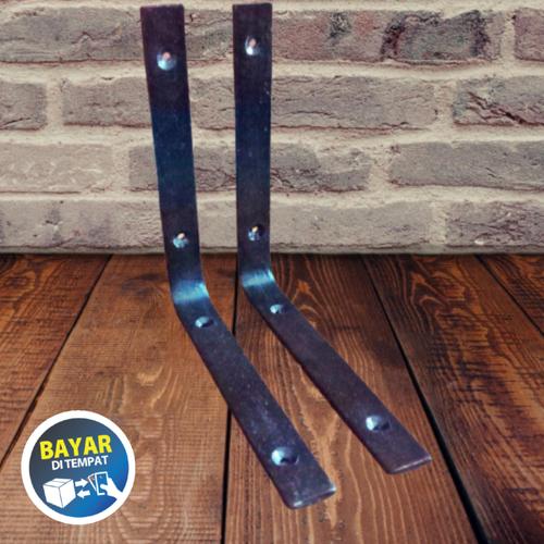 Jual Rak Bracket Siku Besi Plat Siku Dinding Serbaguna Ukuran 15x15 cm ...