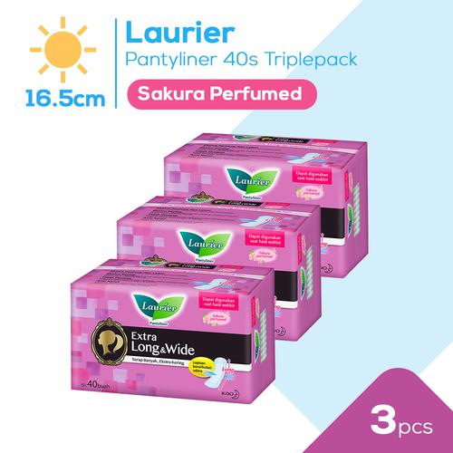 Promo Laurier Extra Long & Wide 40s Triplepack - Pantyliner Perfumed 16 ...