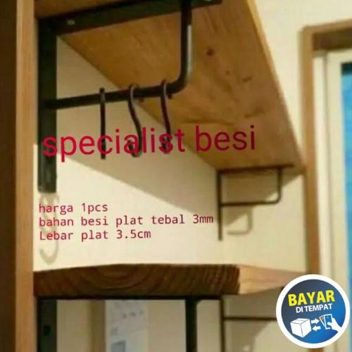 Jual Rak Bracket Ambalan Plat Besi Siku GantungTempel Didinding 15x35cm ...