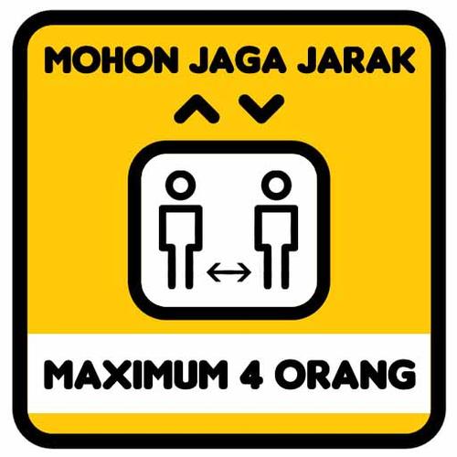 Jual STIKER KAPASITAS LIFT JAGA JARAK SOCIAL DISTANCING NEW NORMAL - 4 ...