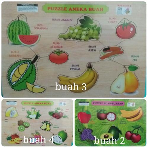 Jual puzzle aneka buah dan sayur - puzzle bunga - Kab. Kebumen - stiker ...