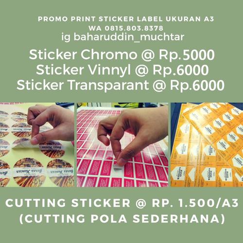 Jual PRINT LABEL STICKER TRANSPARANT / PRINT DI STICKER PLASTIK BENING ...