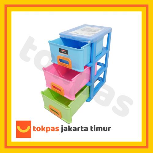 Promo [GOJEK/GRAB] Lemari Lion Star Kabinet Susun 3 Infini Container M3 ...