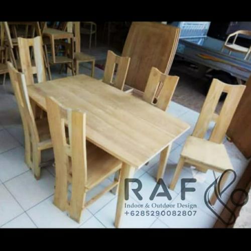 Jual Meja Makan 6 Kursi Kayu Jati Cafe - Kab. Jepara - RAF Gallery | Tokopedia